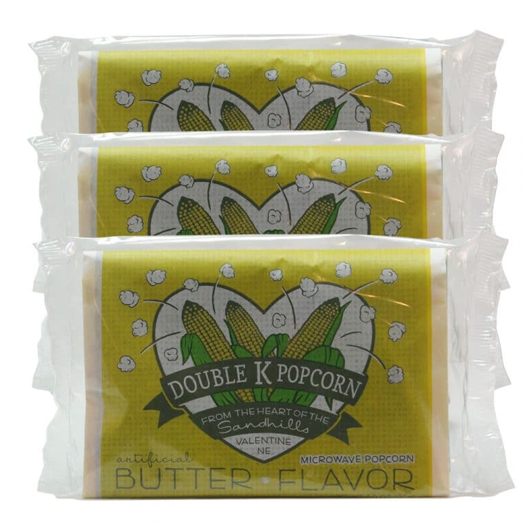 Microwave Butter Popcorn - FREE SHIPPING - 18 Pack - Double K Popcorn